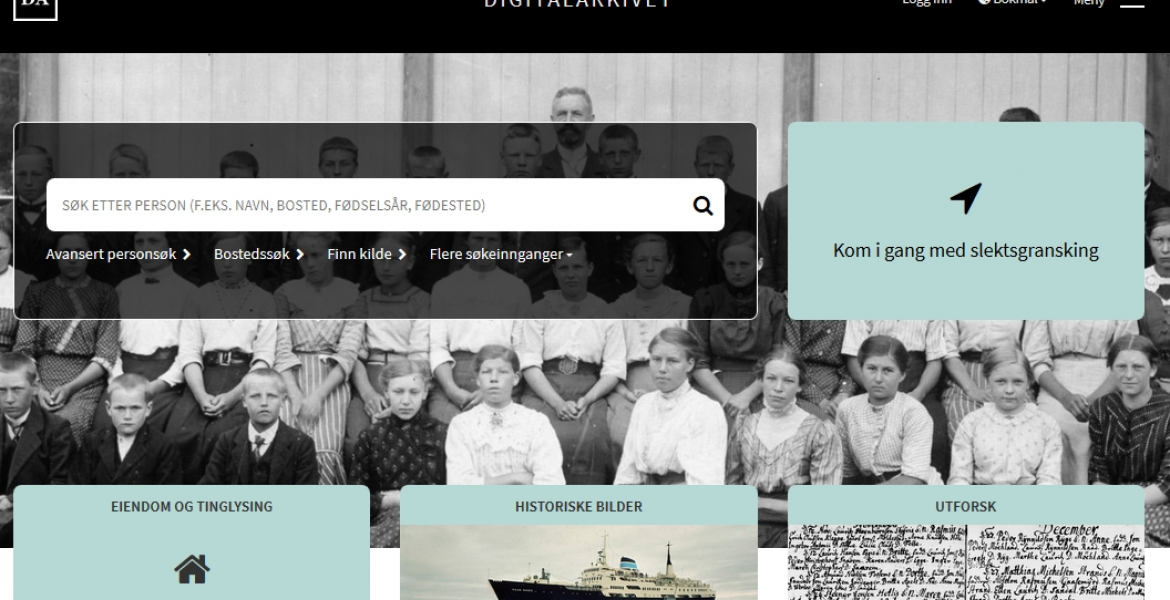 How to perform a search on the Digital Archives’ website | Slekt og Data